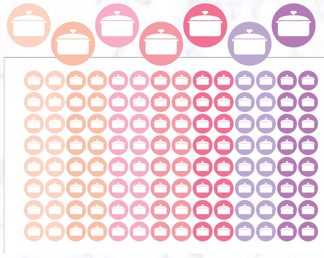 Kochen Topf Symbol Aufkleber | Kochen Sticker | Hausarbeit Symbol ...