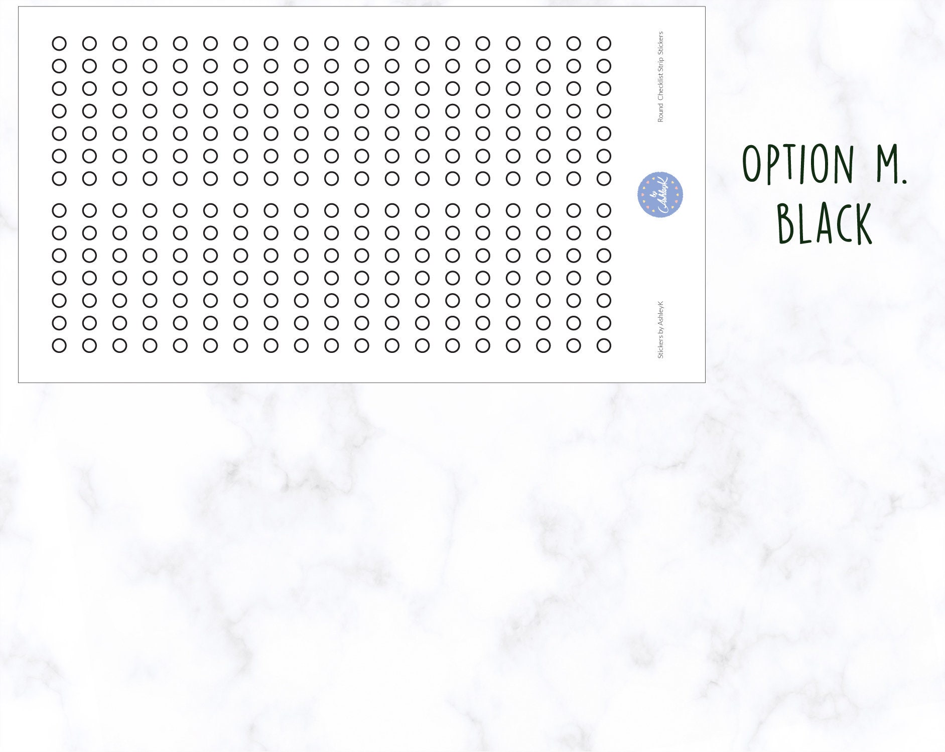 Round Checklist Strip Stickers Round Checklist Stickers | Etsy