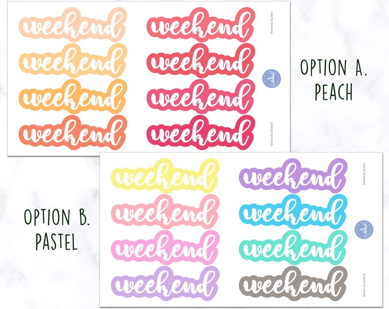 Weekend Stickers | Weekend Planner Stickers | Journal Stickers | Diary ...