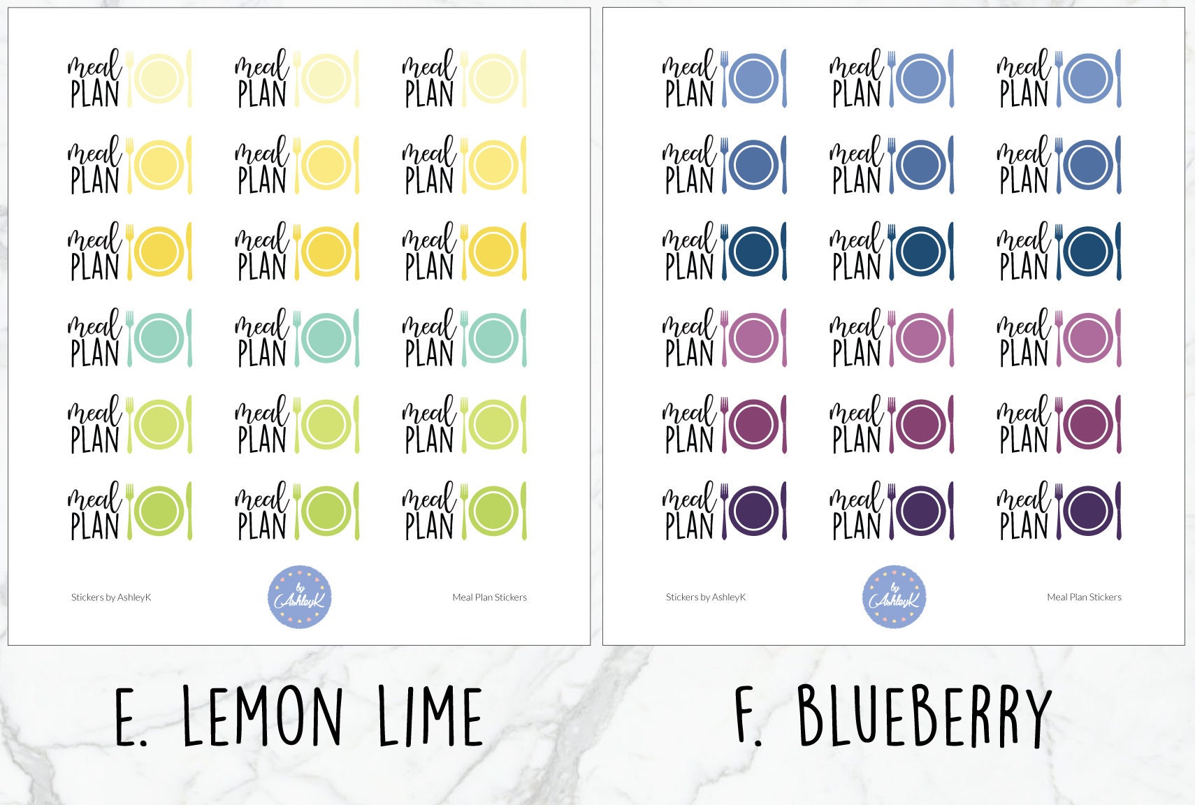 Meal Plan Stickers | Meal Planner Stickers | Dinner Planner Stickers ...