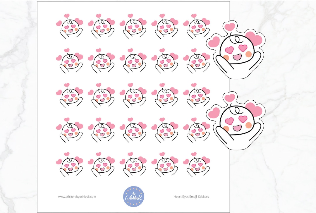 Heart Eyes Emoji Stickers | Love Emoji Stickers | Happy Emoji Stickers ...