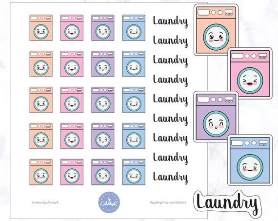 Washing Machine Stickers Laundry Stickers Laundry Day | Etsy Australia