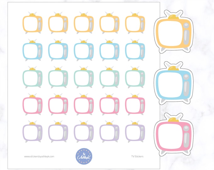 TV Planner Stickers, Blank Box Stickers, TV Stickers, Kawaii Stickers ...