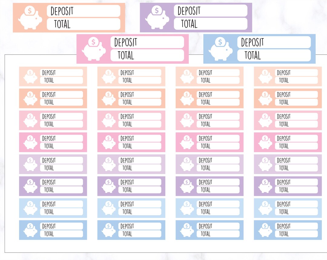 Savings Label Stickers | Saving Tracker Stickers | Savings Stickers ...