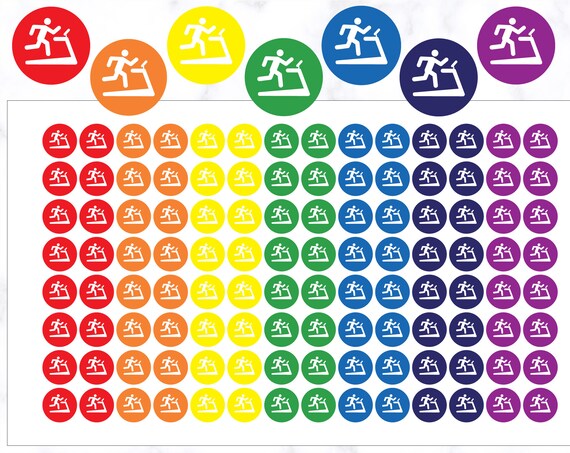 Treadmill Icon Stickers Workout Stickers Fitness Stickers - Etsy