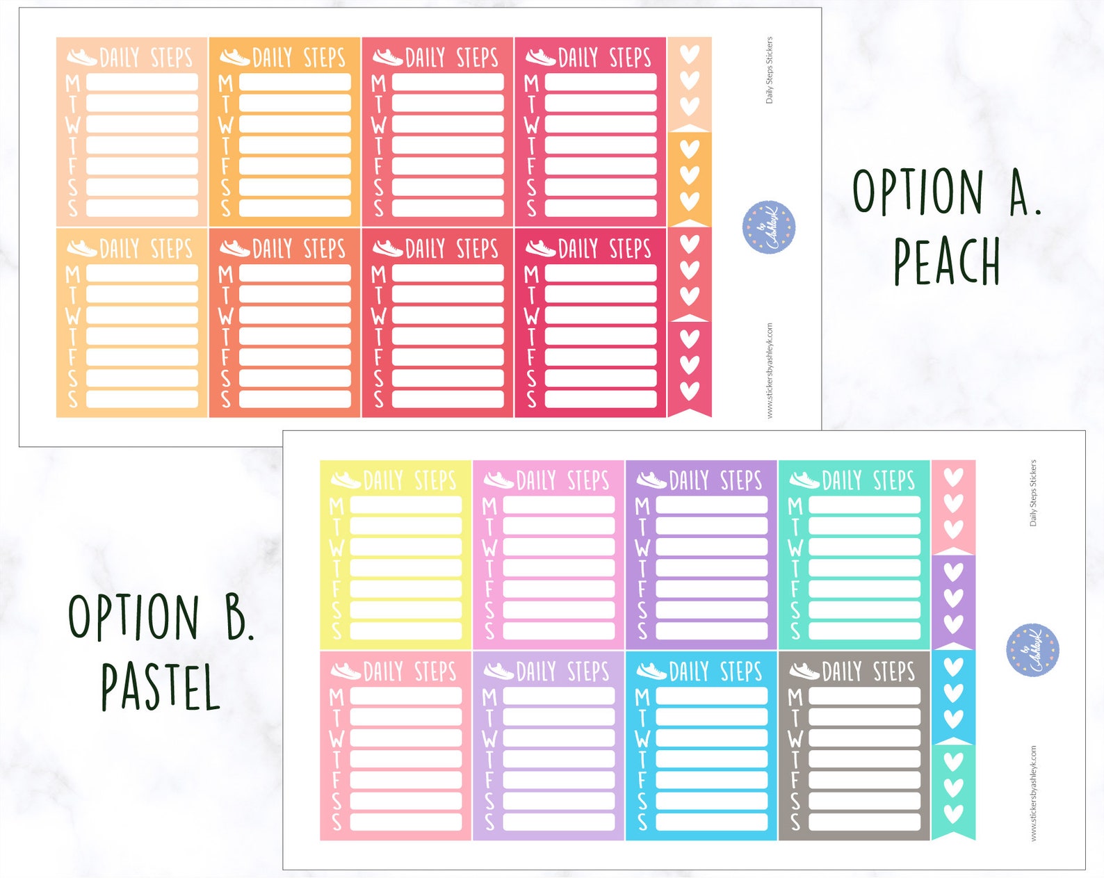 Daily Steps Stickers | Steps Planner Stickers | Journal Stickers ...