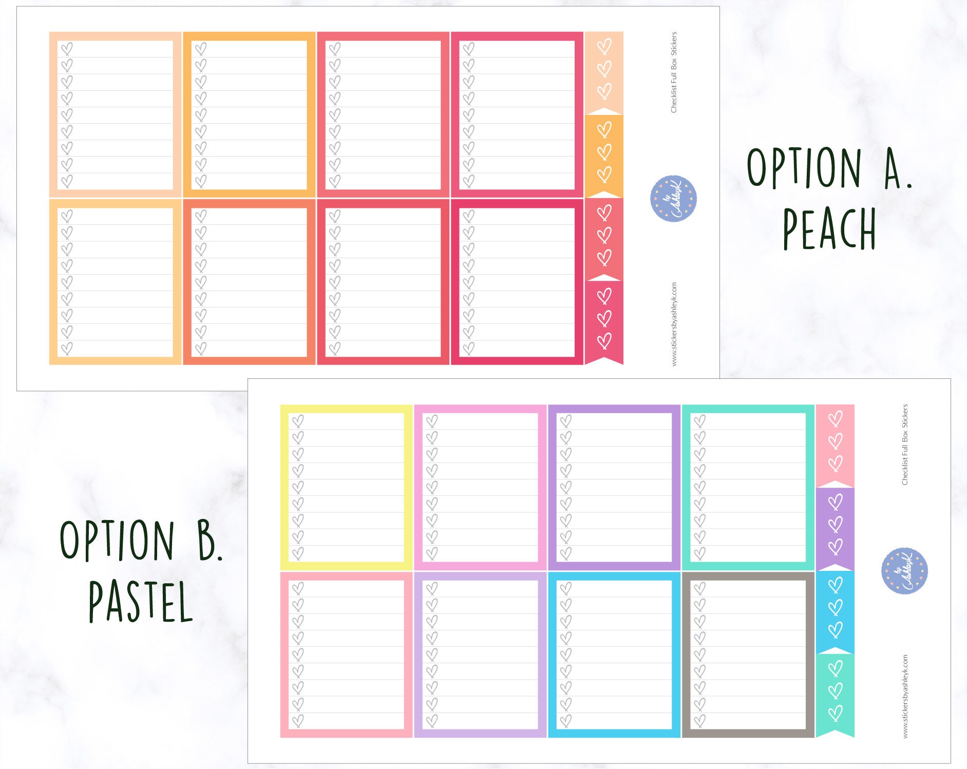 Checklist Full Box Planner Stickers Checklist Full Box | Etsy