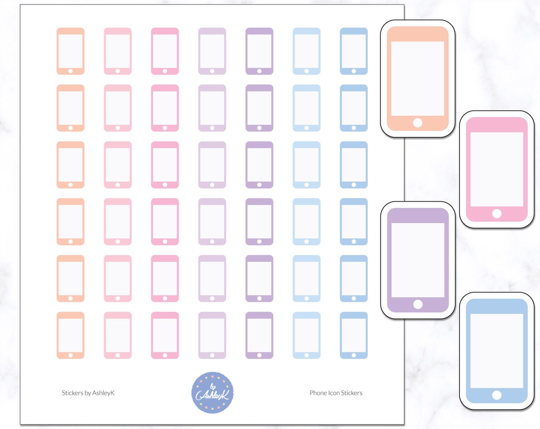 Phone Icon Stickers | Phone Planner Stickers - Planner Stickers ...