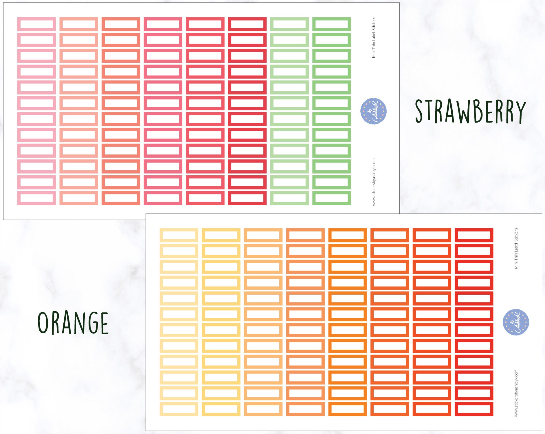 Mini Thin Label Planner Stickers | Label Planner Stickers | Mini Label ...