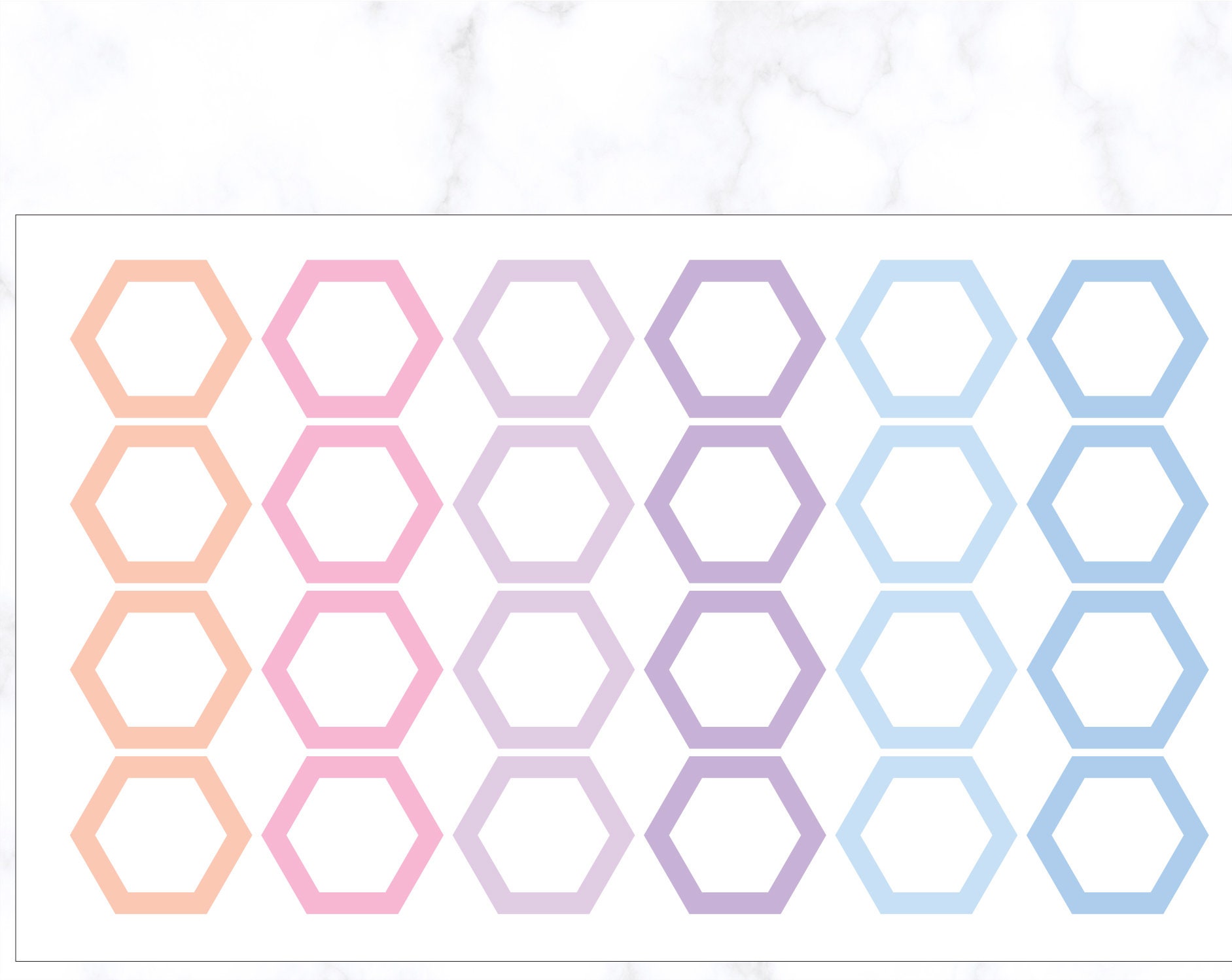 Hexagon Planner Stickers | Hexagon Stickers | Planner Stickers ...