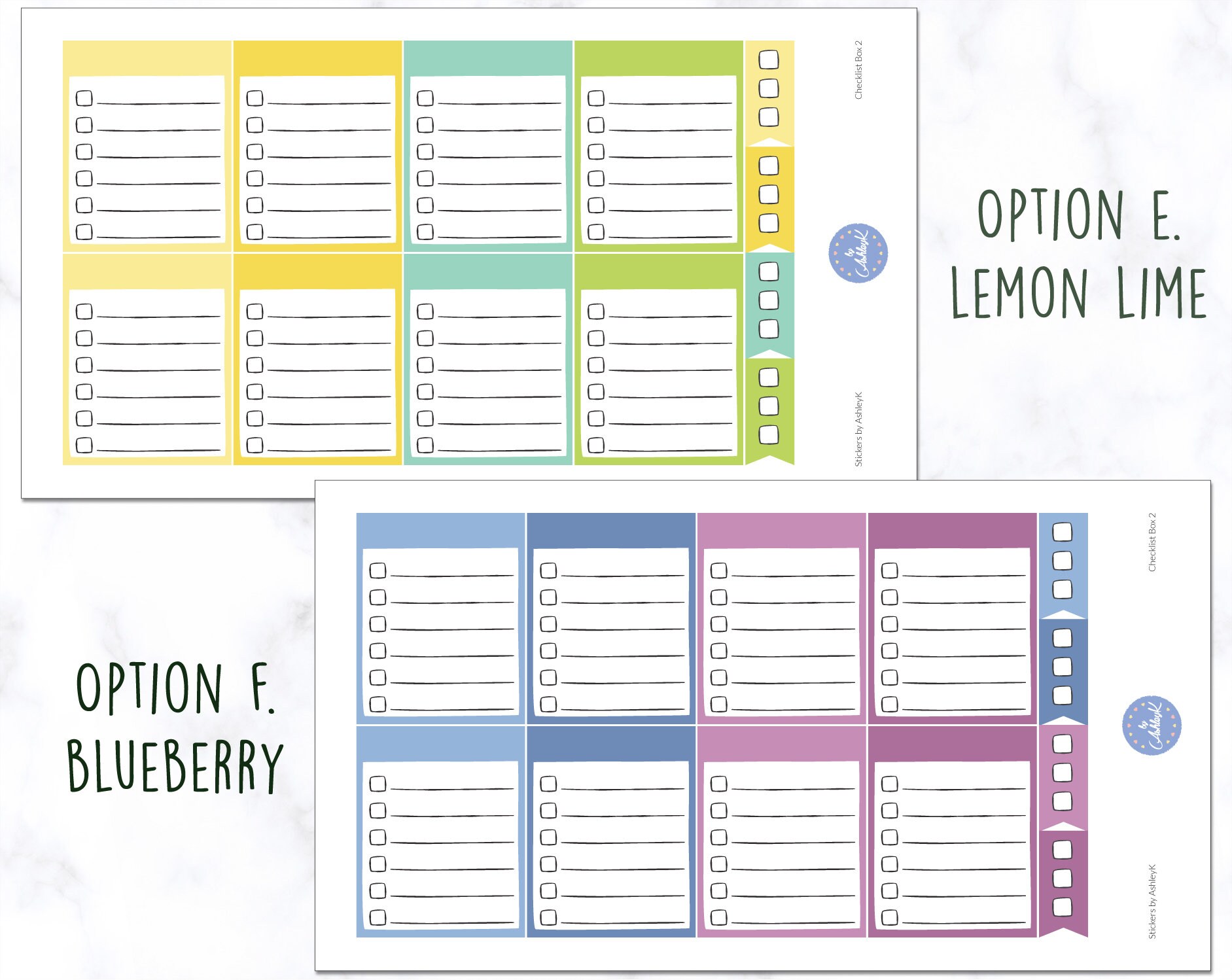 Tick Box Stickers Checklist Box Stickers Journal Stickers | Etsy
