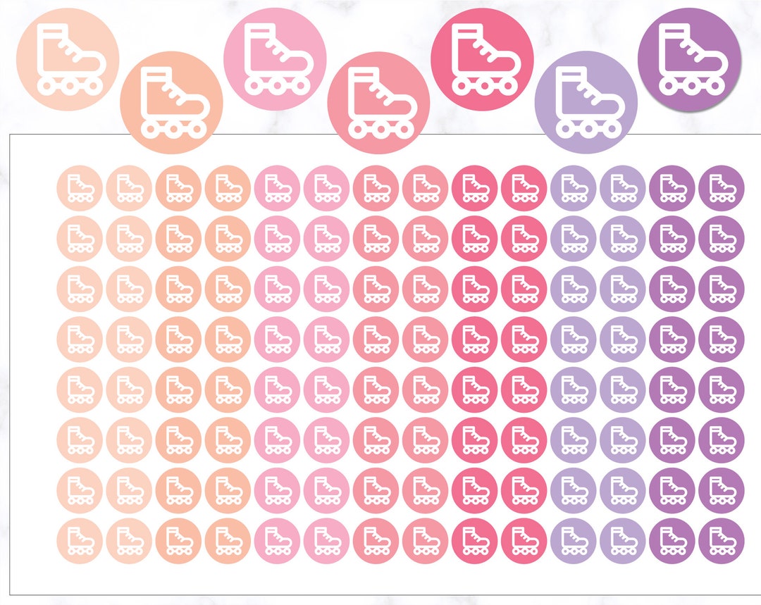 Inline Skating Icon Stickers | Skating Stickers | Inline Skater Icon ...