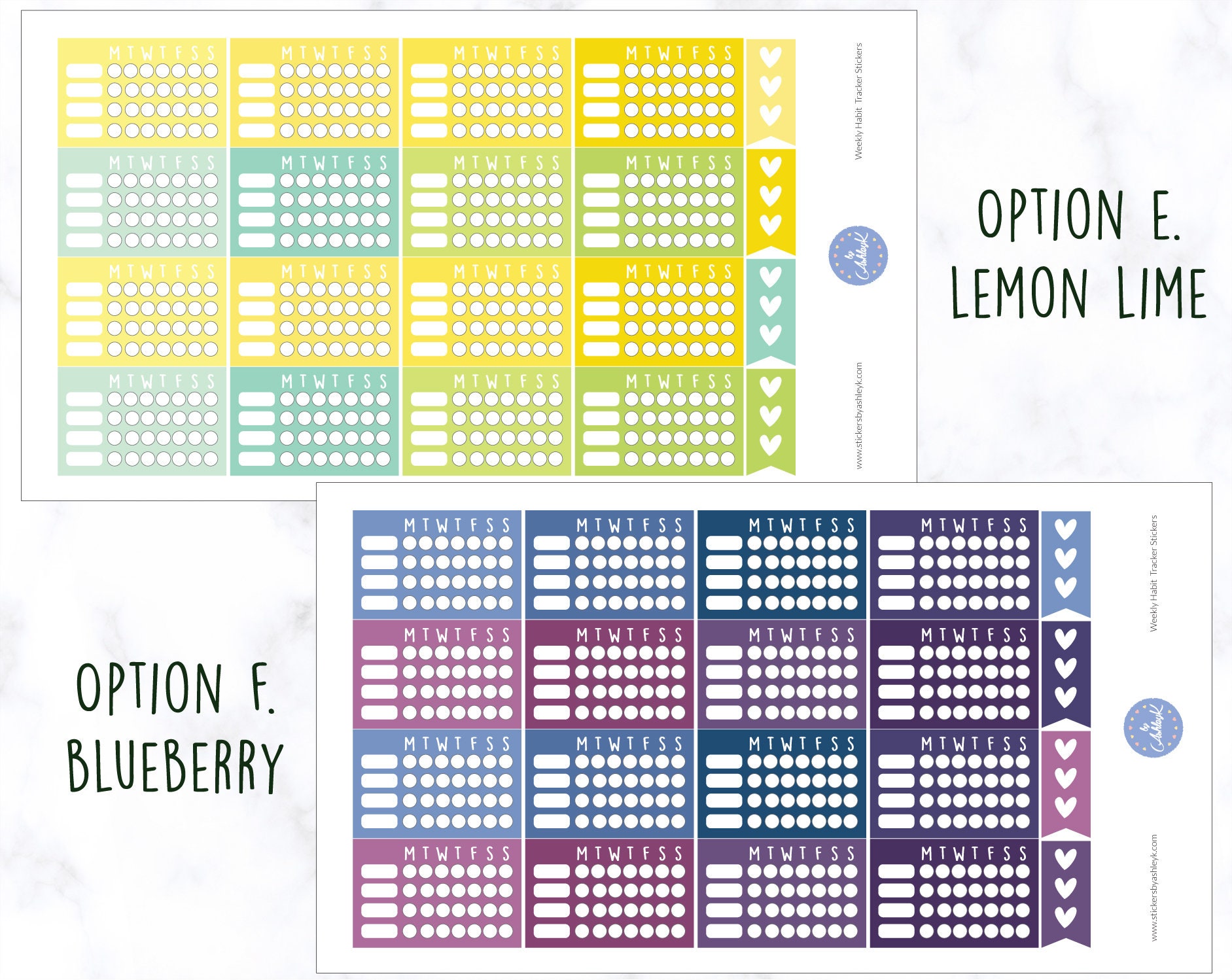 Weekly Habit Tracker Planner Stickers Habit Tracker Stickers | Etsy