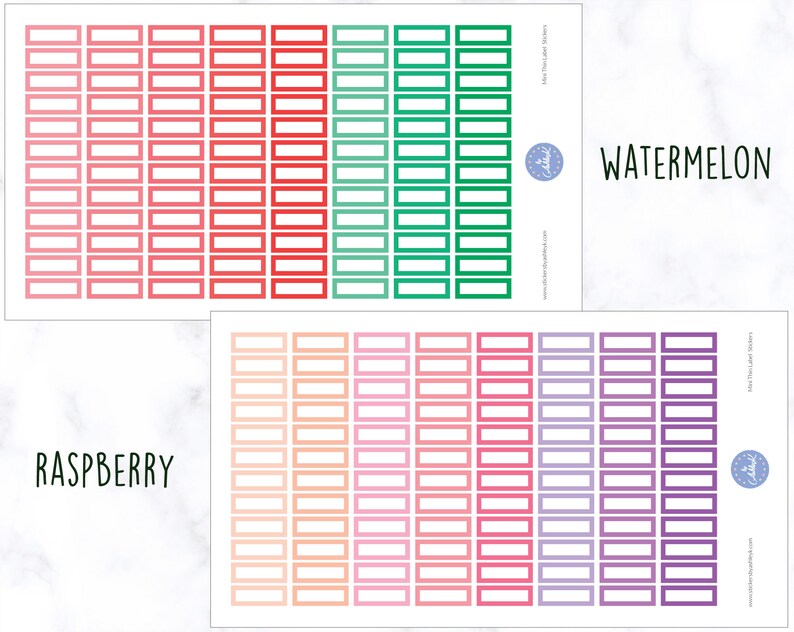 Mini Thin Label Planner Stickers | Label Planner Stickers | Mini Label ...