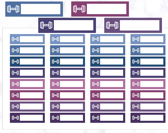 Gym Planner Stickers, Weightlifting Planner Stickers, Workout Planner ...