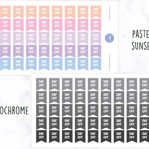 45 Day off Flag Planner Stickers | Day off Stickers | Flag Planner ...