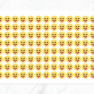 Laughing Emoji Planner Stickers | Happy Face Emoji Stickers | Smile ...