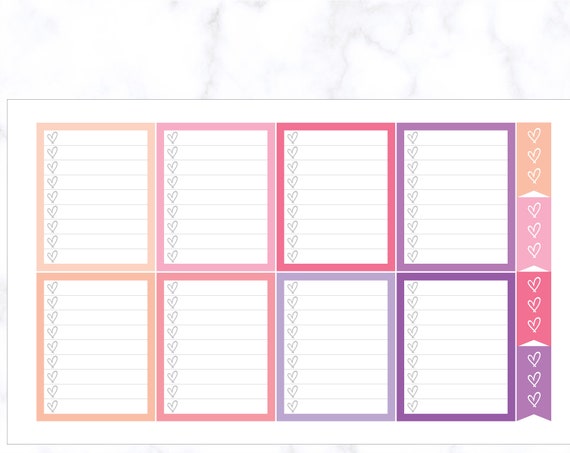 Checklist Full Box Planner Stickers Checklist Full Box | Etsy