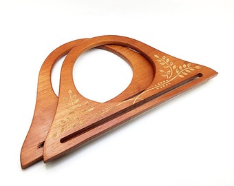 Wooden bag handle | Etsy