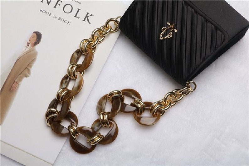 Acrylic Metal Rings Chain Handle for Purse Clutch Handbag - Etsy