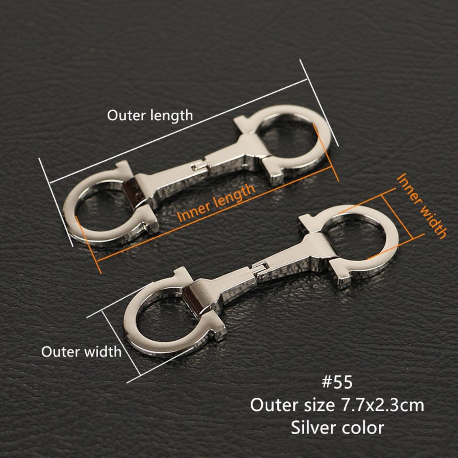 2pcs Horsebit Snaffle Bit Loop Ring, Rings Detachable, Outer Size 7.7x2 ...