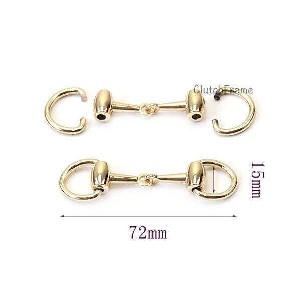 One Pair 7 Colors Bit Loop Ring, Inner L6.8 X W1.5cm, Outer L7.2 X W2 ...