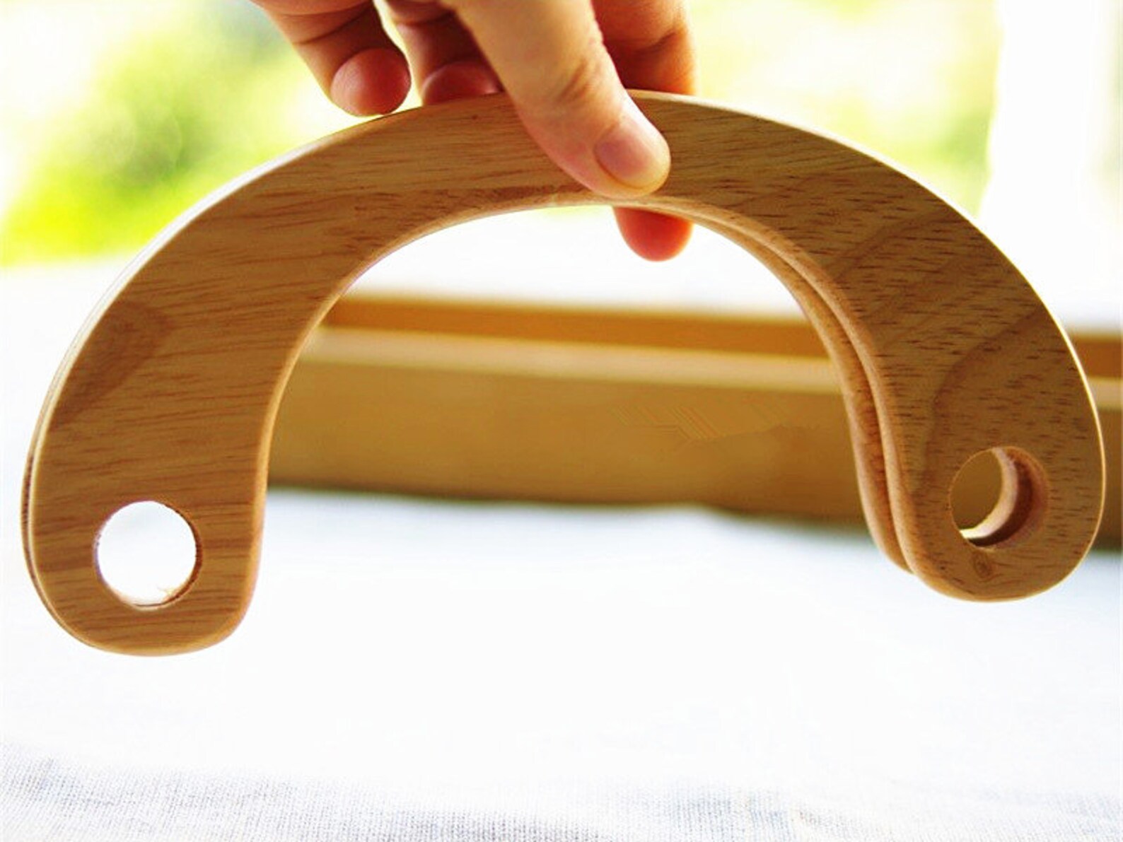 19cm X 9cm Solid Wood Tote Bag Handle One Pair T8mm Hole - Etsy