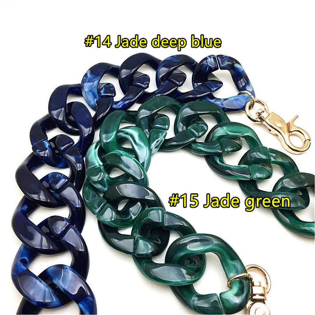 Acrylic Tile Chain for Purse / Clutch / Small Bag, Tile Size 4.0cm X 3 ...