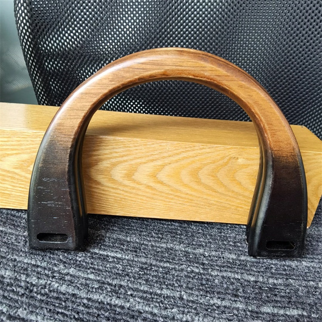 Outer 18cm X 14cm Solid Wood Tote Bag Handle, One Pair, Handbag Handle ...