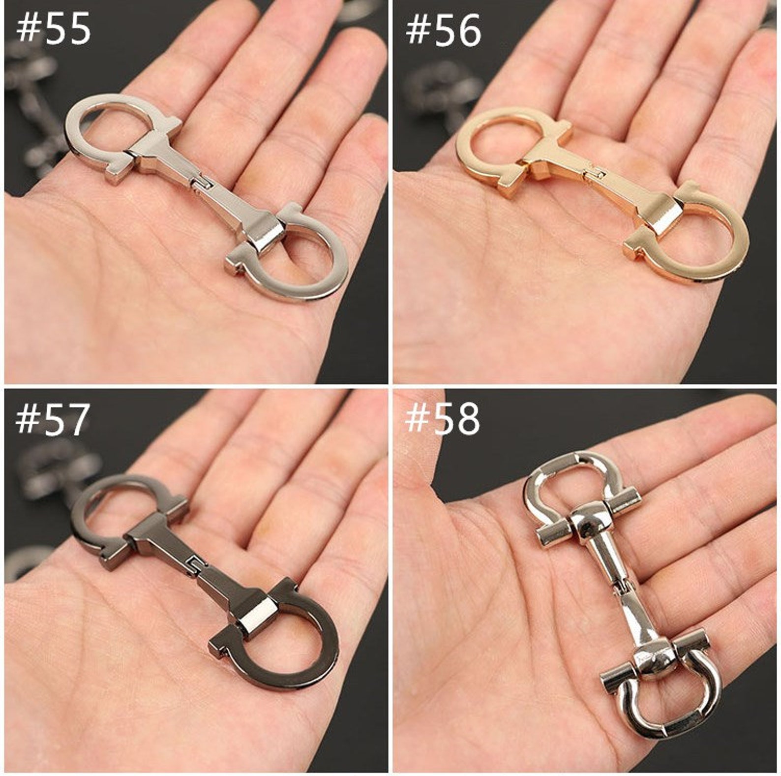2pcs Horsebit Snaffle Bit Loop Ring, Rings Detachable, Outer Size 7.7x2 ...