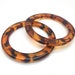 Outer 12cm Plano-convex Acrylic Bag Handle, One Pair, Tortoise Shell ...
