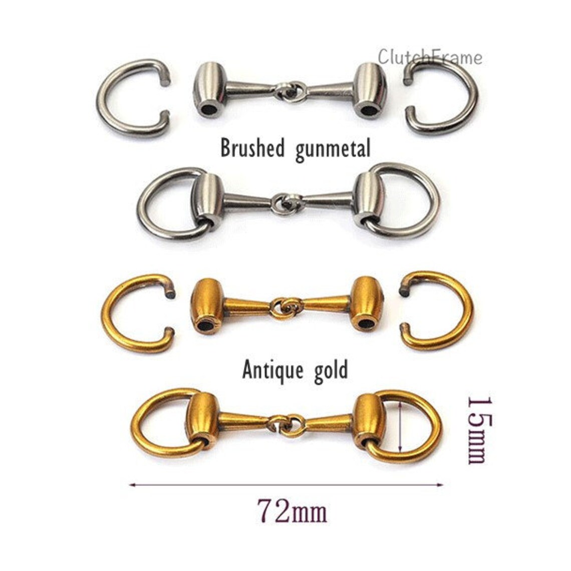 One Pair 7 Colors Bit Loop Ring Inner L6.8 X W1.5cm Outer - Etsy