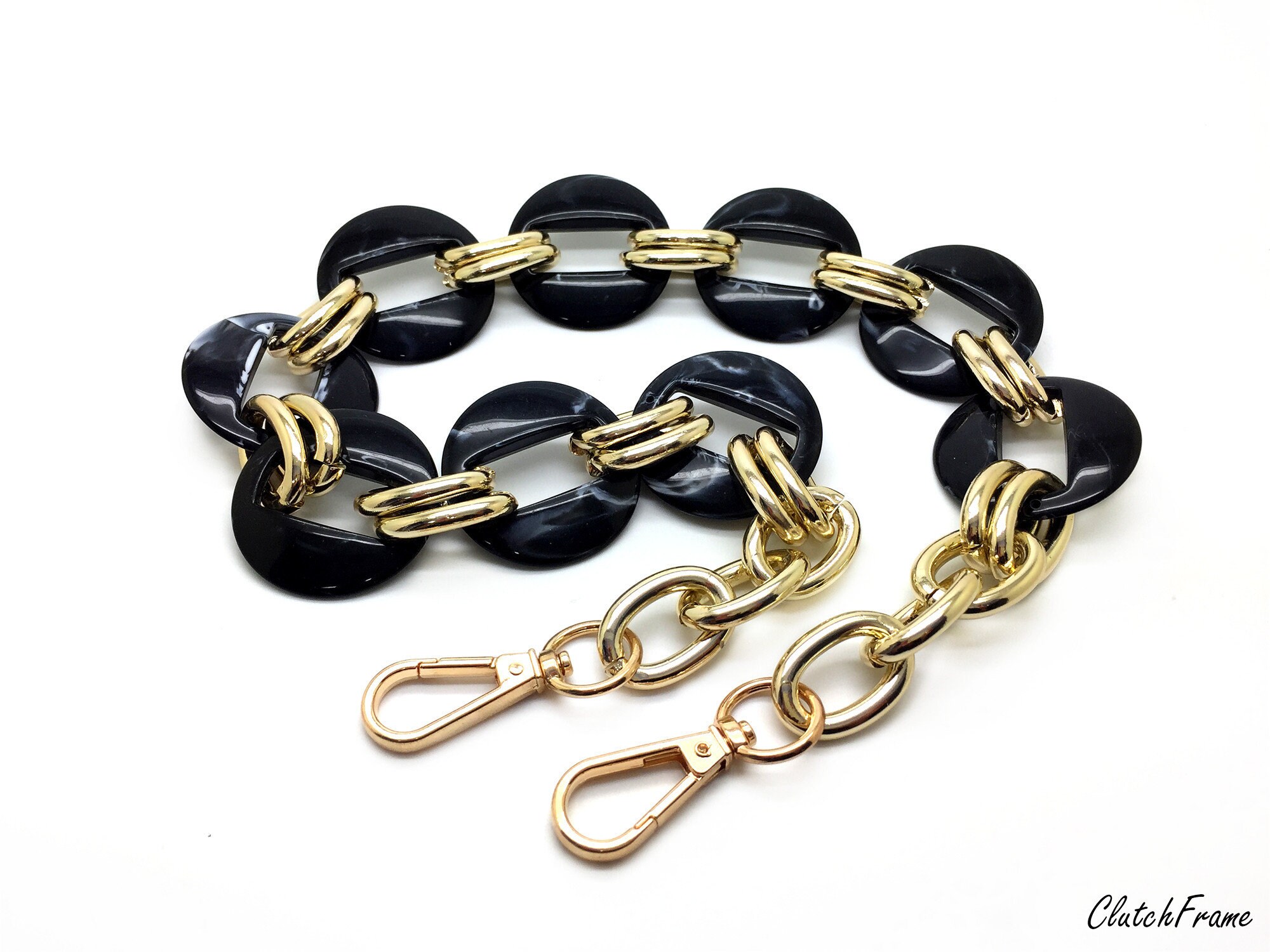 Acrylic Metal Rings Chain Handle for Purse Clutch Handbag - Etsy