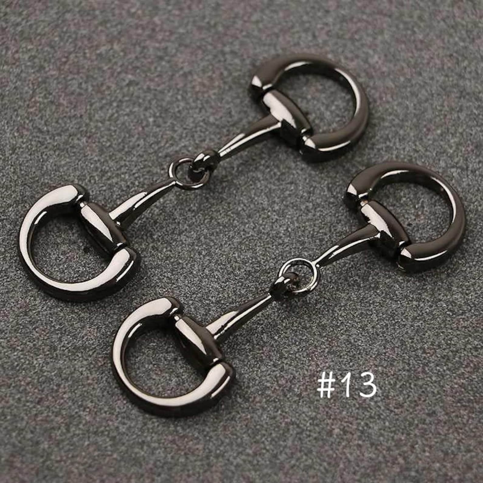 2pcs(1 Pair) Horsebit Snaffle Bit Loop Ring, Leathercraft, Leather ...