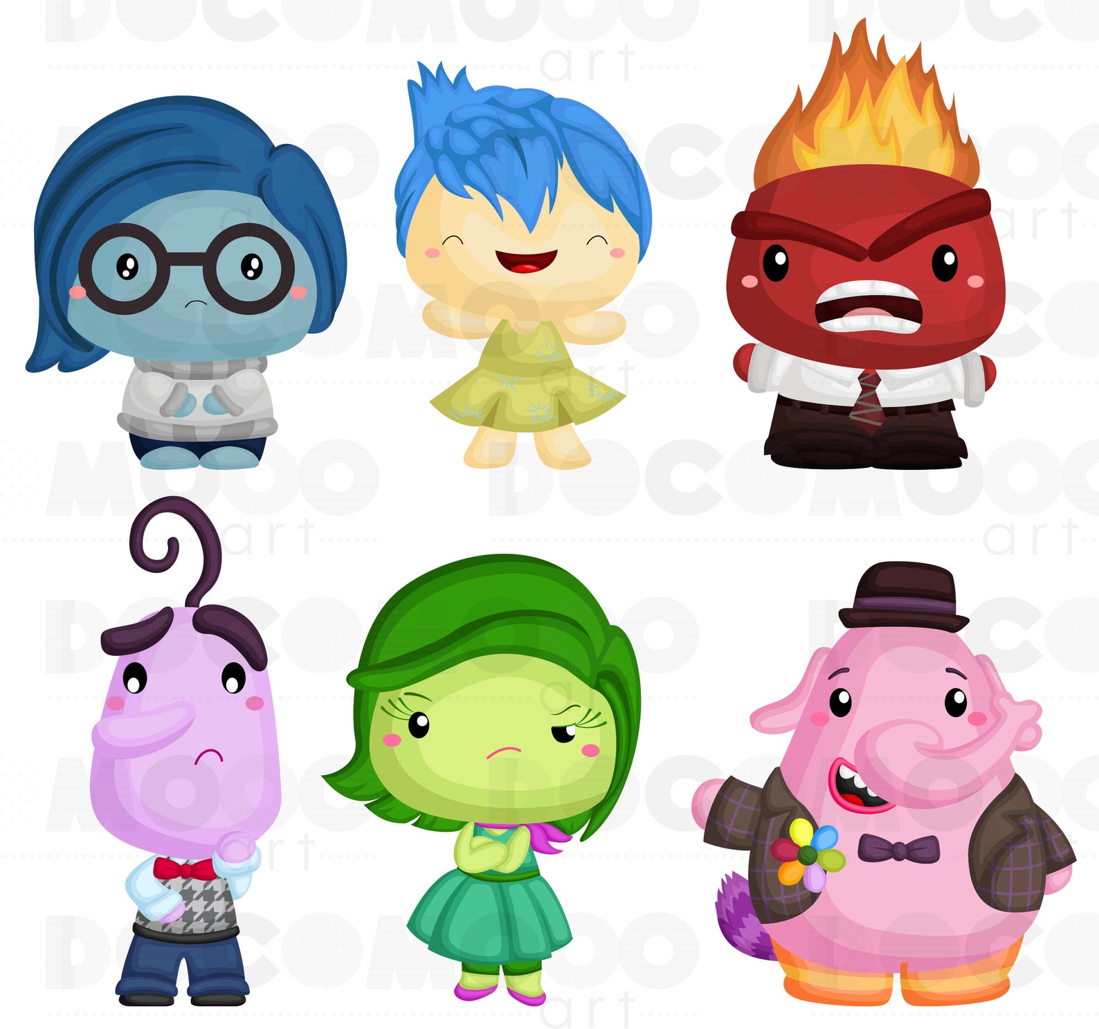 Emotions Clipart Sentimientos Clip art Emociones Lindas | Etsy