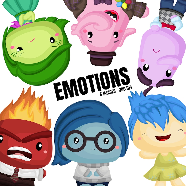 Emotions Clipart Sentimientos Clip art Emociones Lindas | Etsy