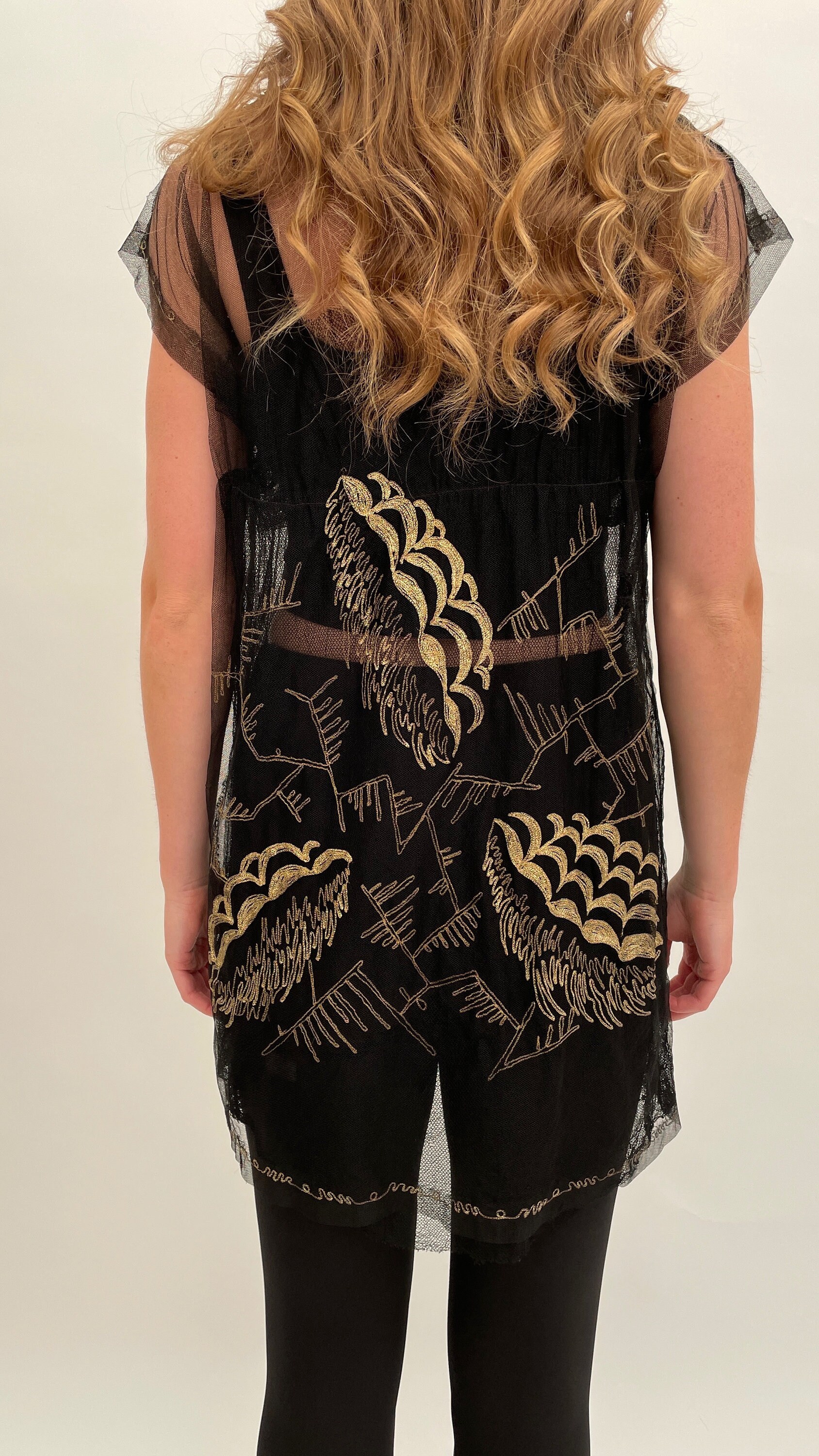 1920s Tunic Blouse Art Deco Design in Gold Bullion Embroidered Thread ...