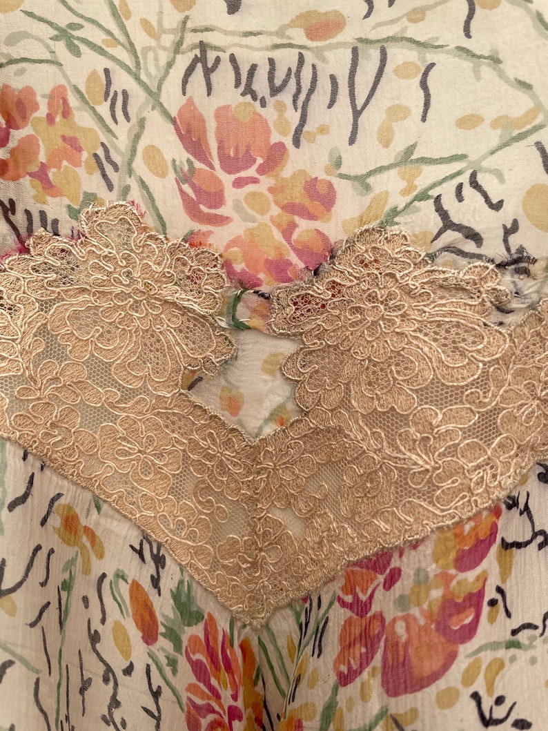 1920s Teddy Silk Chiffon and Lace Antique | Etsy
