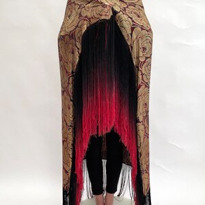 1920s Lamé Shawl Ombre Fringe Antique - Etsy