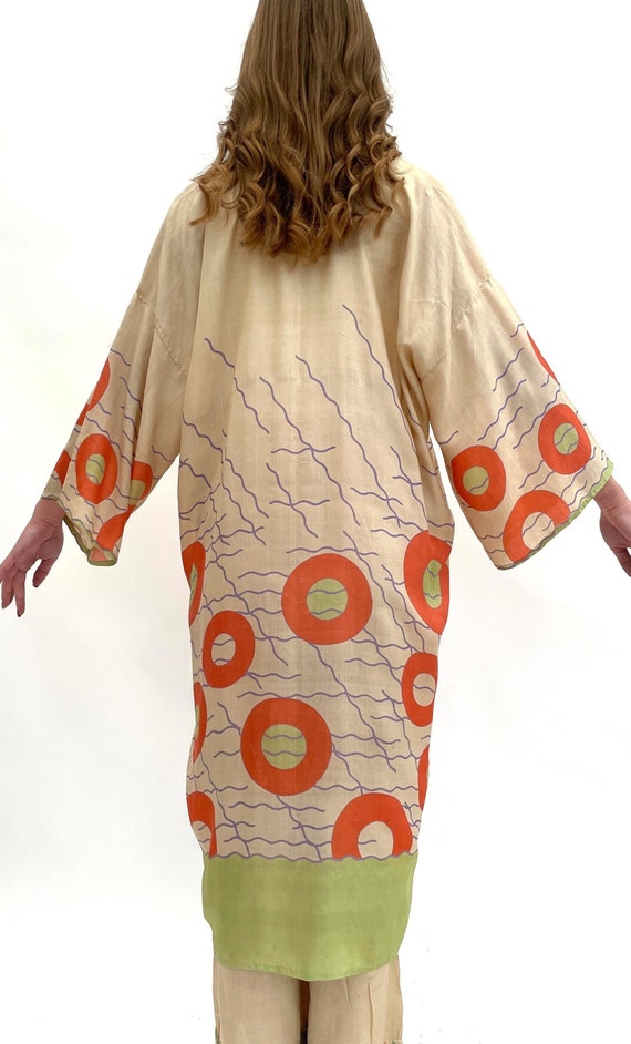 1920s silk robe kimono geometric design Art Deco anti… - Gem