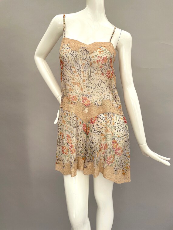 1920s Teddy Silk Chiffon and Lace Antique | Etsy