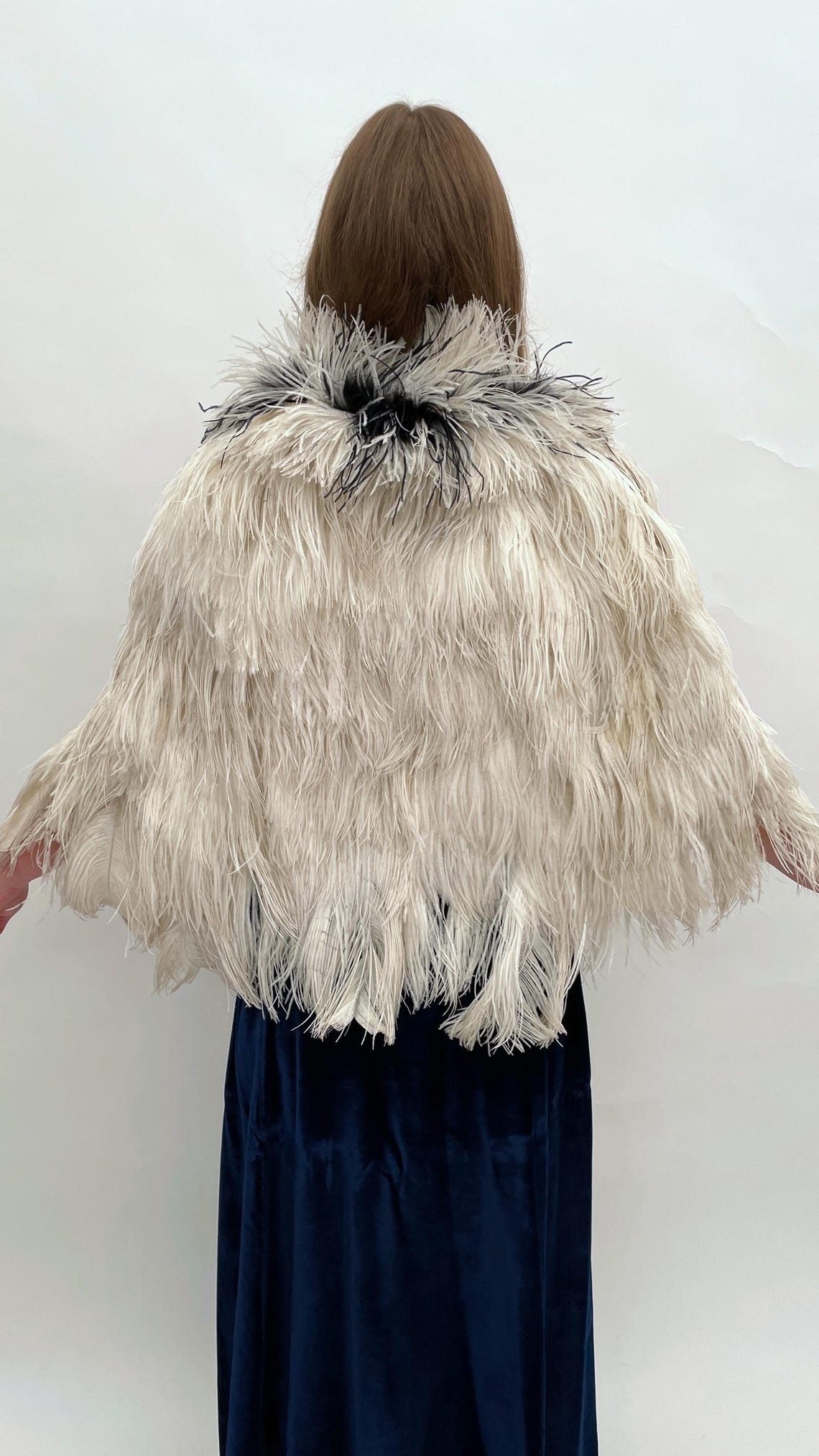 1920s Ostrich Feather Cape Antique - Etsy UK