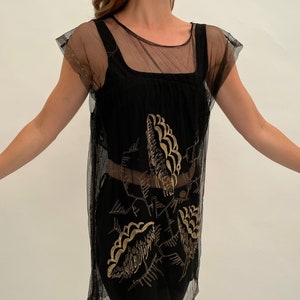 1920s Tunic Blouse Art Deco Design in Gold Bullion Embroidered Thread ...