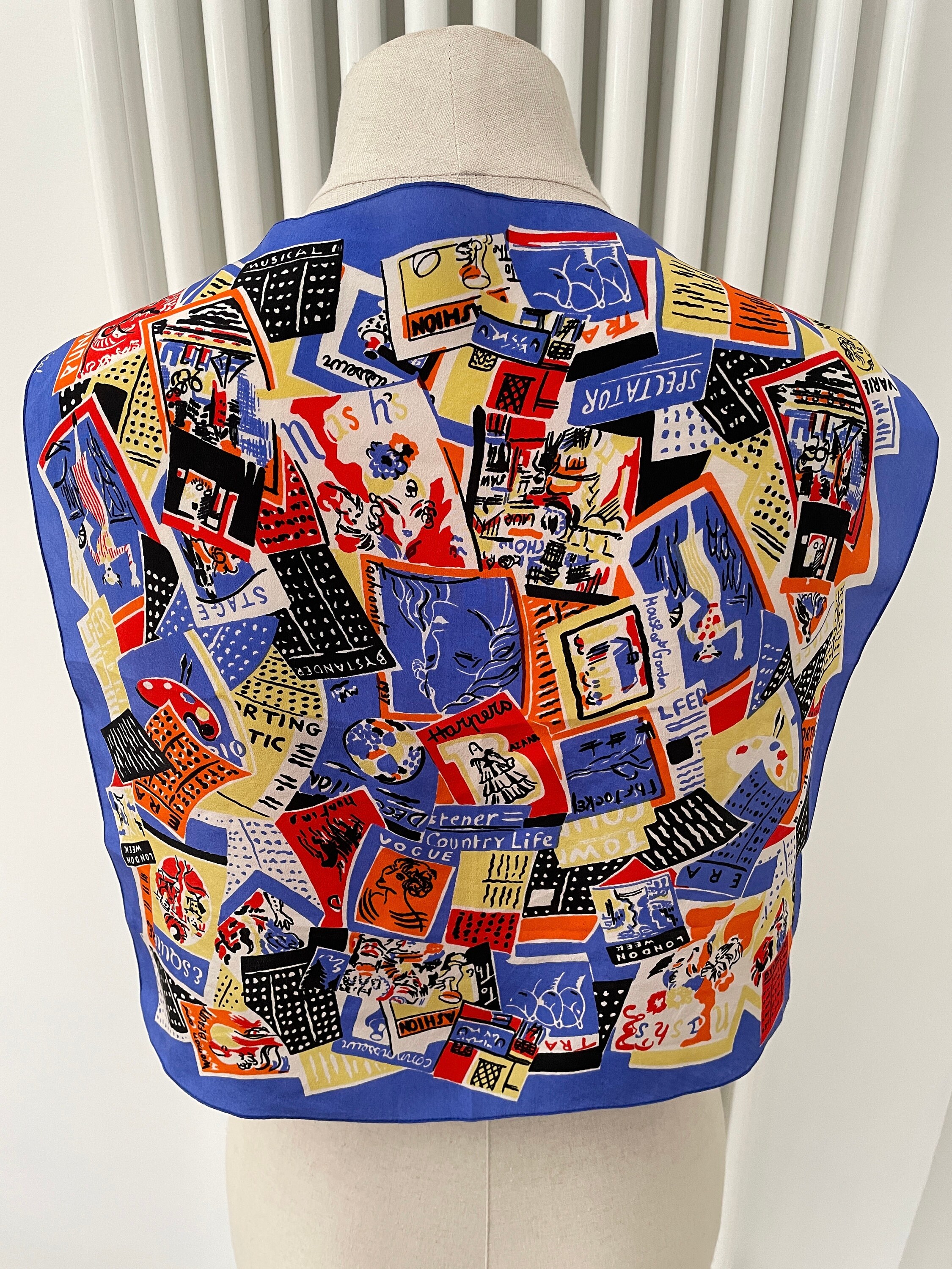 1950s Scarf With Magazine Cover Design - Etsy