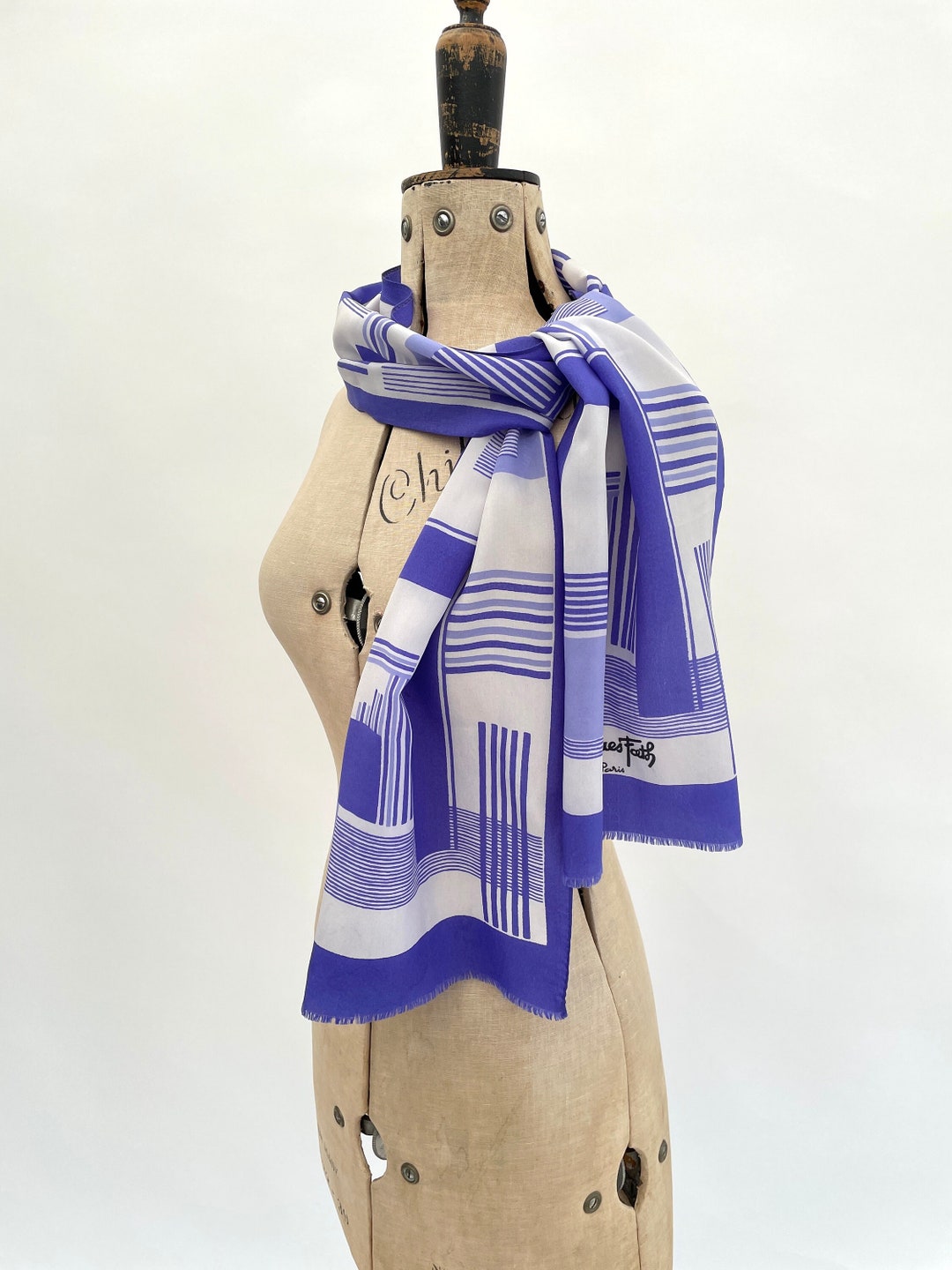 1960s Jacques Fath Scarf Silk Vintage - Etsy