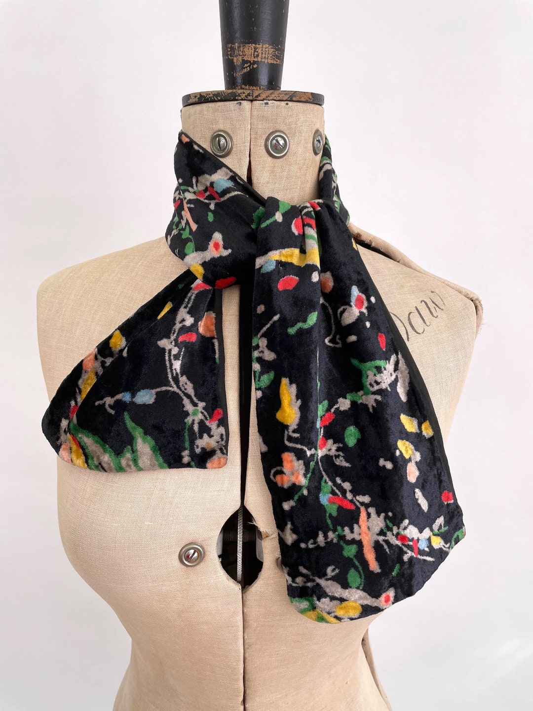 1930s Velvet Scarf Cravat Antique - Etsy