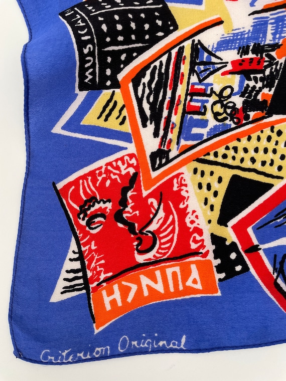 1950s scarf with magazine cover design - Gem