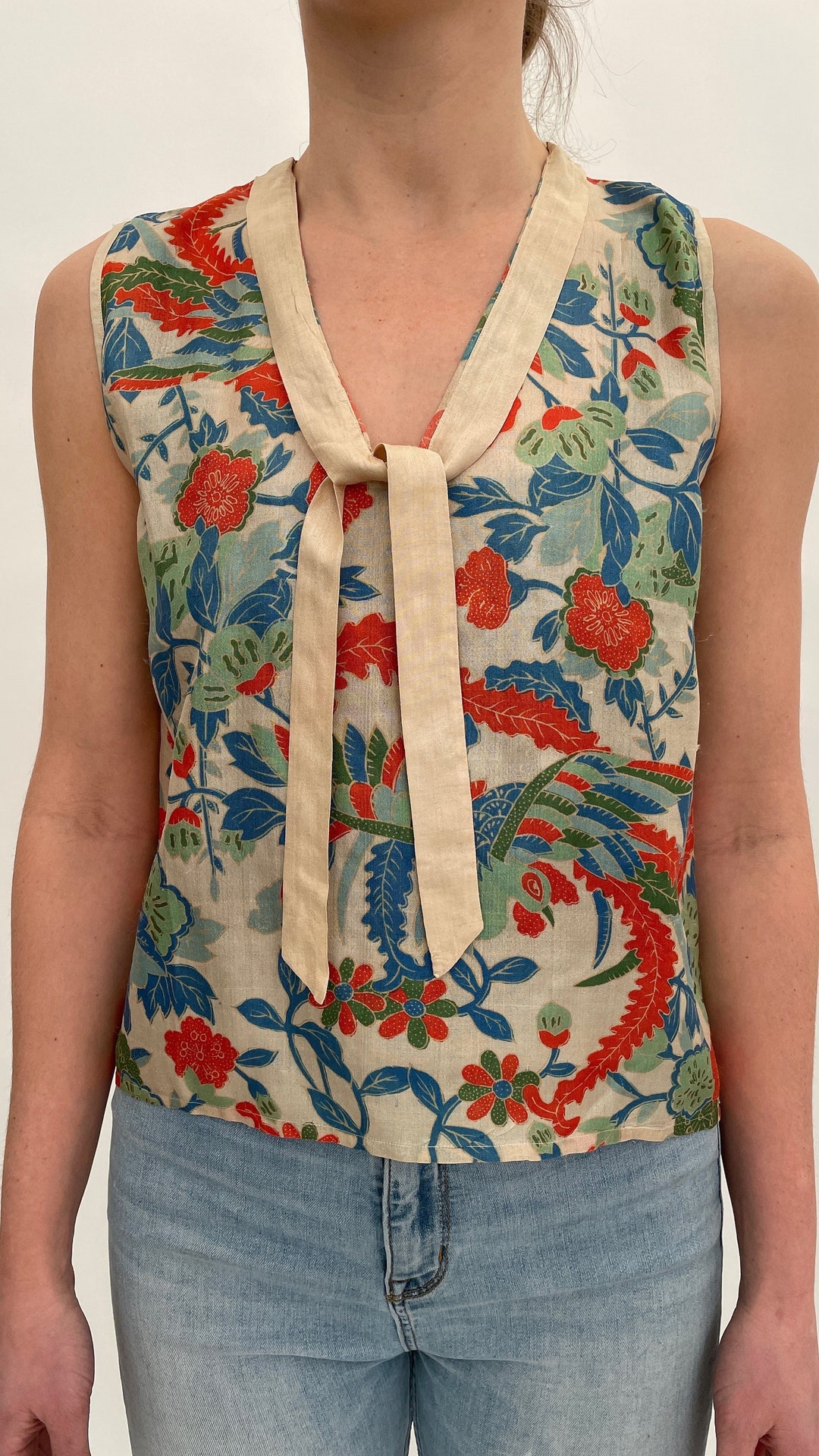 1920s Blouse Top Raw Silk Pongee Antique - Etsy