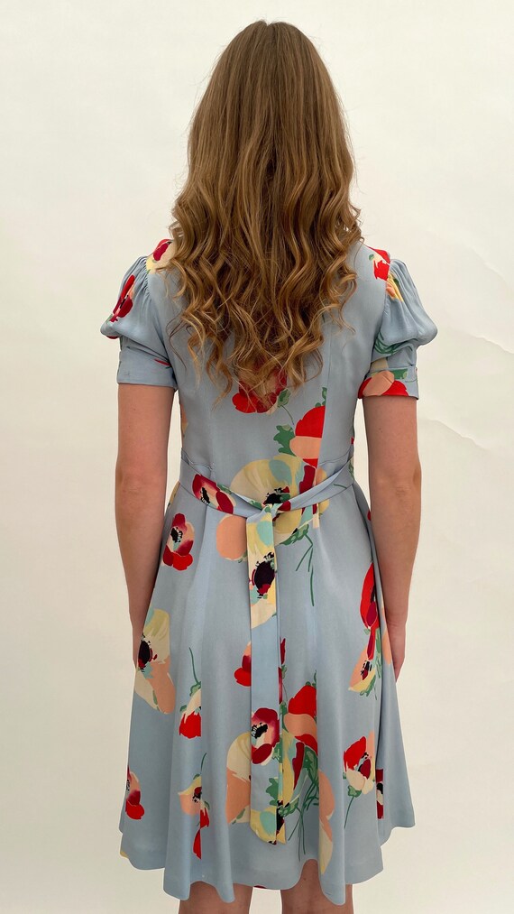 1930s dress with poppy flower design - Gem