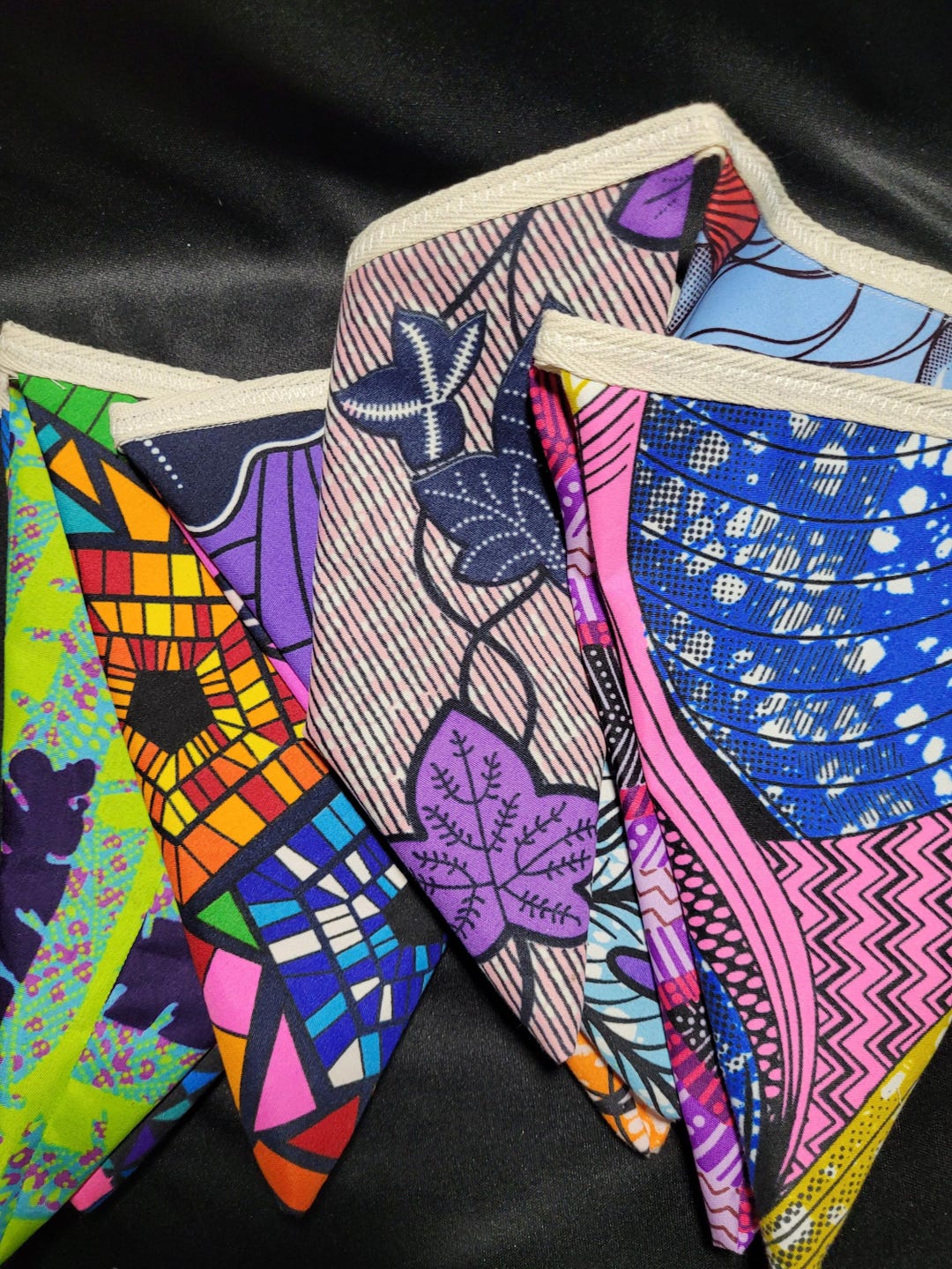 Bunting, Flags, Garland - African, Ankara Fabric, Wax Print, Juneteenth ...